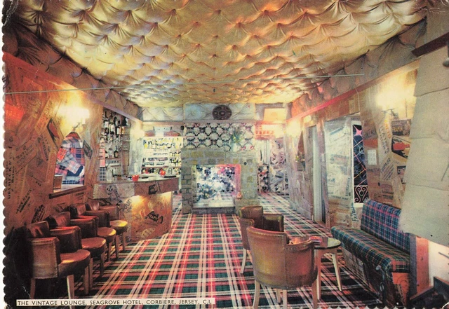 PAIR VINTAGE LOUNGE Tartan Bar, Seagrove Hotel Corbiere, Jersey ...