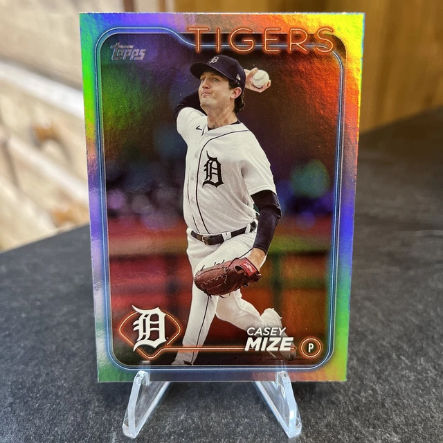 2024 TOPPS SERIES 2 #694 Casey Mize feuille arc-en-ciel SP tigres de ...