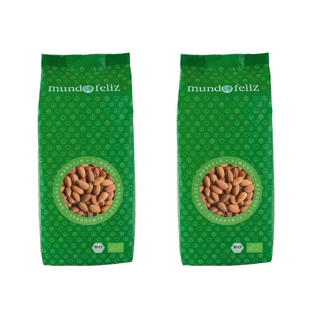 2X 500G MUNDO Feliz Bio Ganze Mandeln Nüsse Natur knabbern naschen NEU MHD 8/24 EUR 13,89 ...