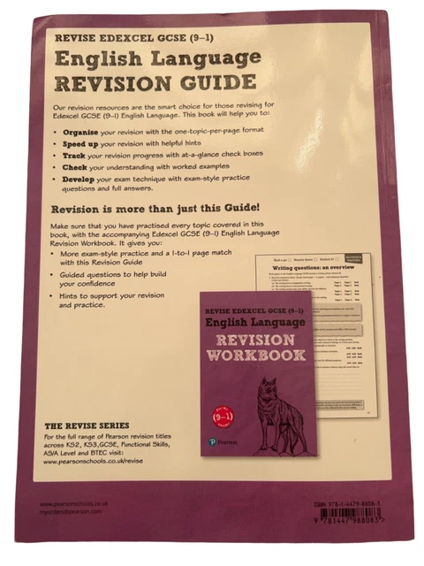 PEARSON EDEXCEL GCSE (9-1) English Language Revision Guide £5.99 ...