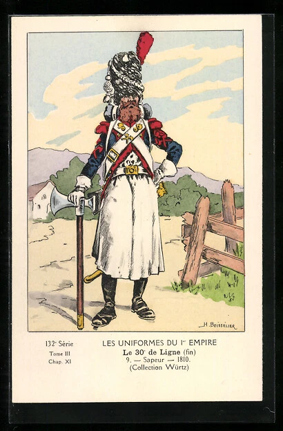 CPA LES UNIFORMES du Ier Empire, Le 30e de Ligne, Sapeur EUR 6,00 ...