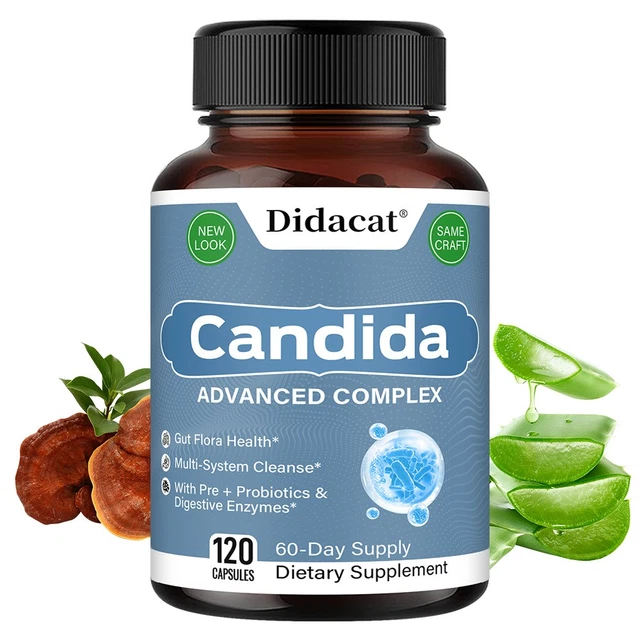 CANDIDA ADVANCED COMPLEX - Gut Balance, Digestive Health - 120 Capsules ...