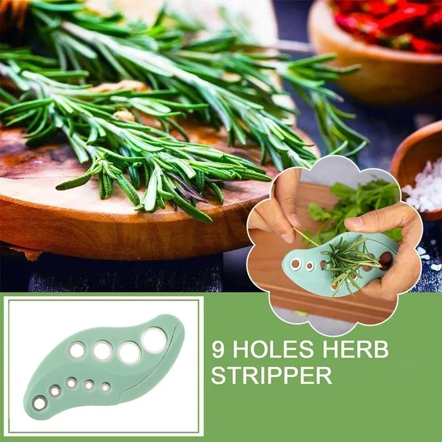 LEAF STRIPPER KITCHEN Nine-hole Herb Cutting Multi-purpose Leaf Peeler ...