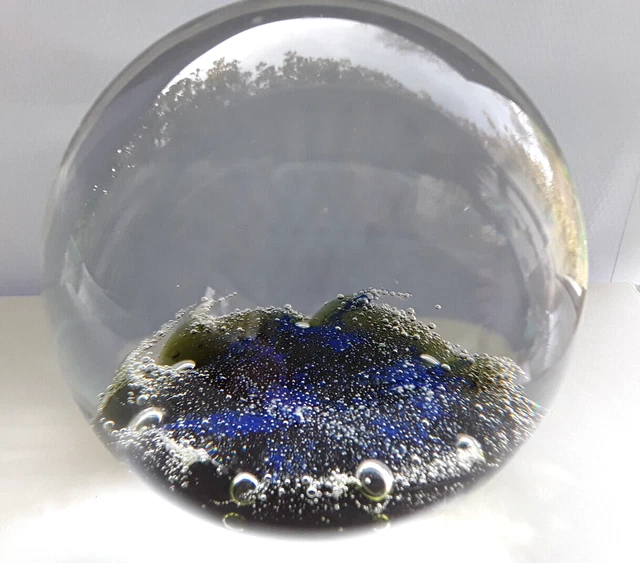 LARGE CAITHNESS GLASS Paperweight - Sparkly Blue Base - Second EUR 17 ...