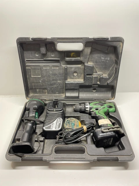 HITACHI 12V CORDLESS Driver/Drill Set / Drill, Flashlight, Charger, 1 ...