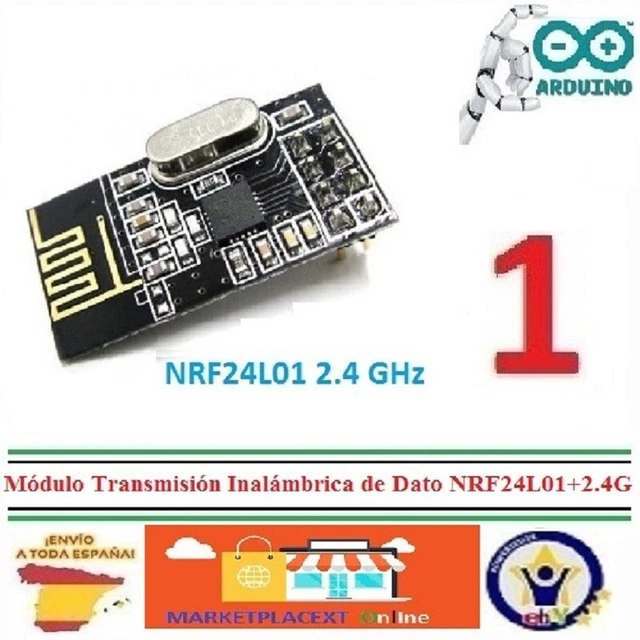 MÓDULO TRANSCEPTOR RF inalámbrico para Arduino NRF24L01 + 2,4 GHz DE ESPAÑA i31 EUR 2,00 ...