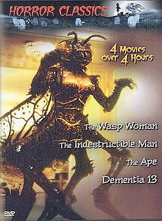 WASP WOMAN, INDESTRUCTIBLE Man, The Ape, Dementia 13 DVD Horror ...