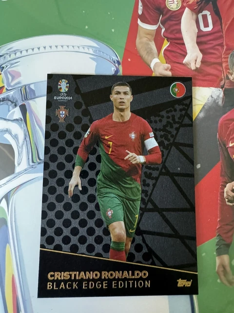 MATCH ATTAX UEFA Euro Germany 2024 Cristiano Ronaldo Portugal Black Edge Edition £7.55 - PicClick UK
