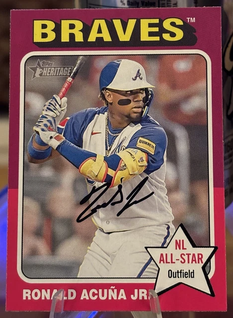 CARTA DA BASEBALL Ronald Acuna Jr 2024 Topps Heritage #321 Atlanta Braves '23 NL MVP EUR 1,85 ...