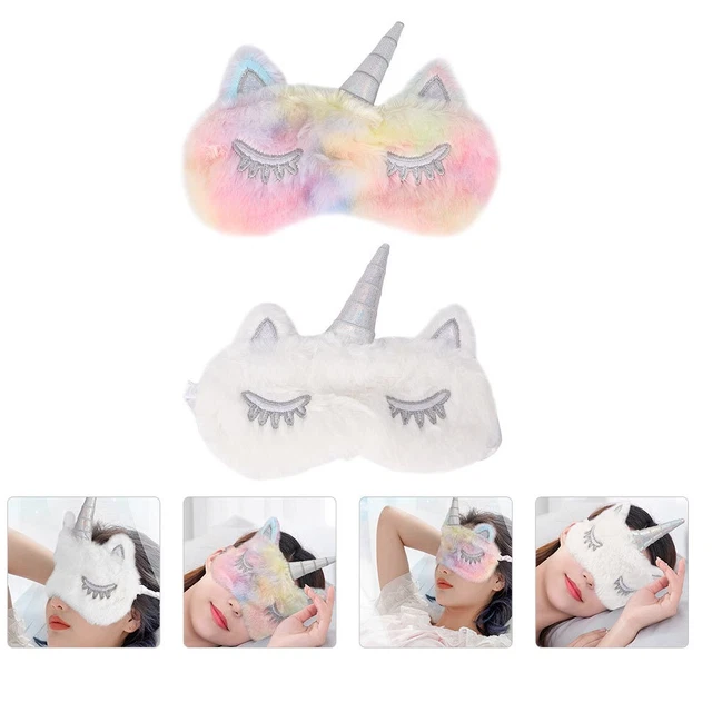 2 PCS CARTOON Light-blocking Sleeping Eye Mask Plush Cover for Kids $25 ...