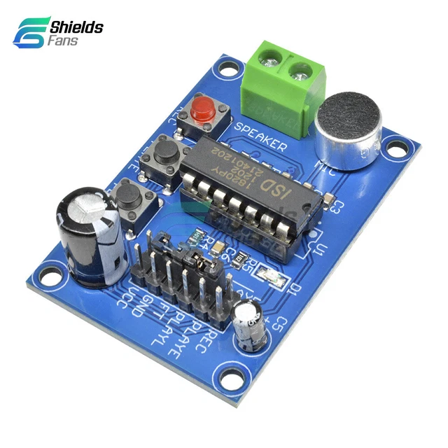 ISD1820 VOICE BOARD Sound Recording Recorder Playback Module+Microphone ...