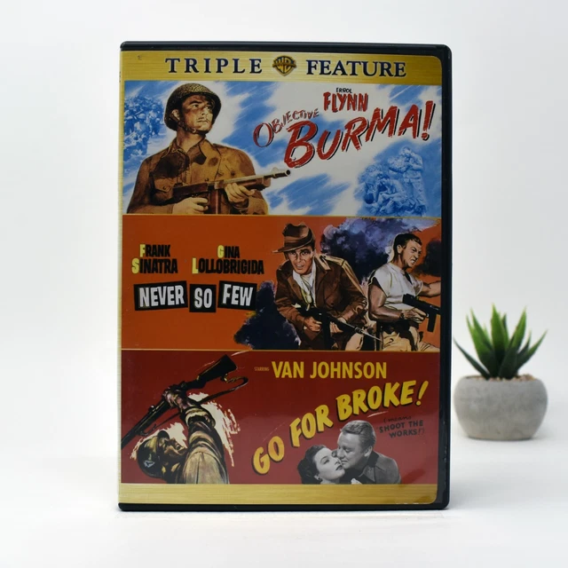 WB TRIPLE FEATURE DVD - Objective Burma & Never So Few & Go For Broke ...