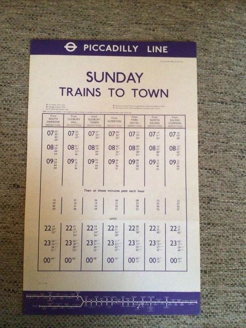 LONDON UNDERGROUND PICCADILLY Line - SundayTrains To Town 1980 ...