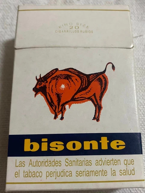 VINTAGE BISONTE FILTER Cigarette Cigarettes Cigarette Paper Box Empty ...