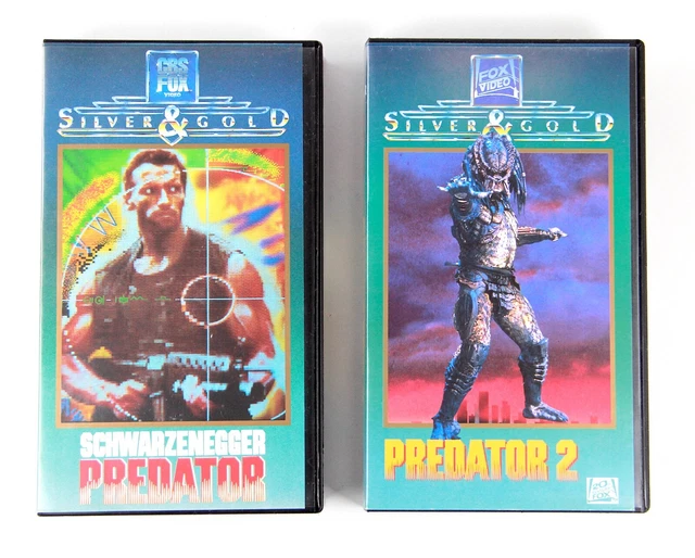 PREDATOR 1987 VHS Arnold Schwarzenegger Fox Video CBS Silver & Gold 2 ...