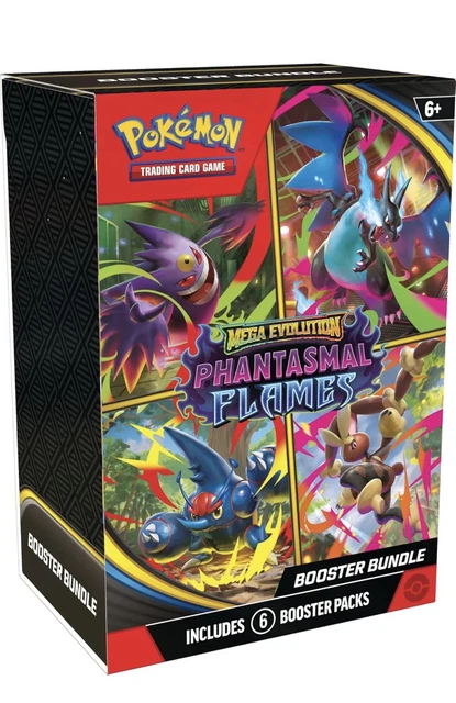 POKÉMON TCG: MEGA Evolution—Phantasmal Flames Booster Bundle (6 Booster ...