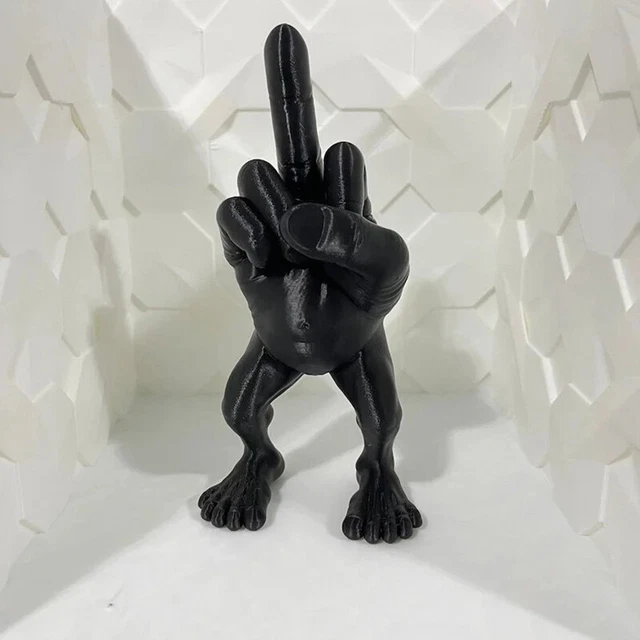 3D PRINTED DESKTOP Decorations Middle Finger Figure With Legs Refers ...