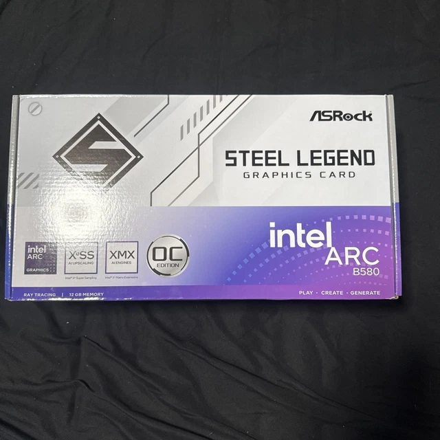 ASROCK INTEL ARC B580 Steel Legend 12Gb Oc Graphics Card 12Gb Gddr6 ...