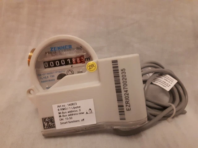 ZENNER DE-07-MI001-PTB010 FLOW Meter With 140823 M-Bus Module £19.00 ...