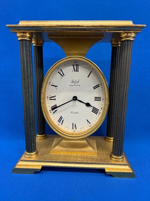 IMHOF TABLE CLOCK Swiss Made Versailles Quartz Analog Junk! $359.99 ...