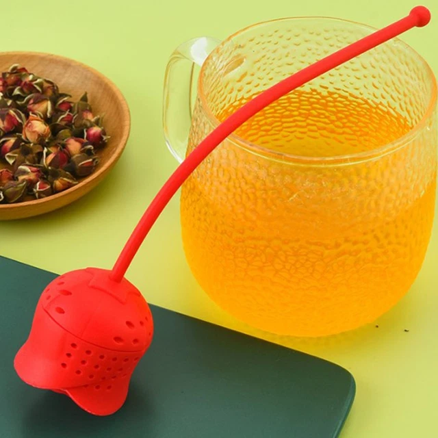 REUSABLE SILICONE TEA Infuser Creative Flower Strainer Leaf Shaped $17. ...