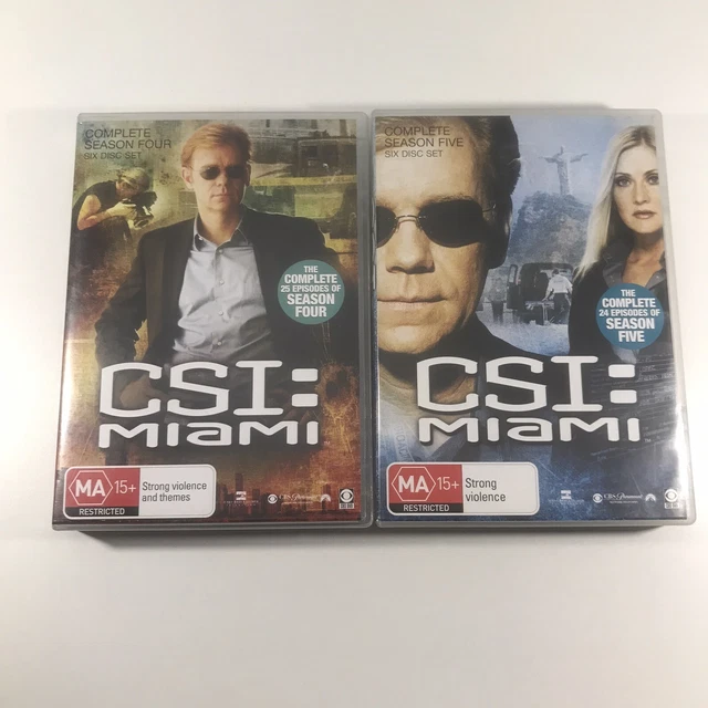 CSI MIAMI SEASON 4 and 5 DVD Region 4 PAL TV Series Bundle Lot David ...