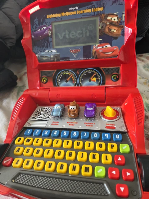 DISNEY PIXAR CARS 2 Lightning McQueen VTech Learning Laptop Working ...