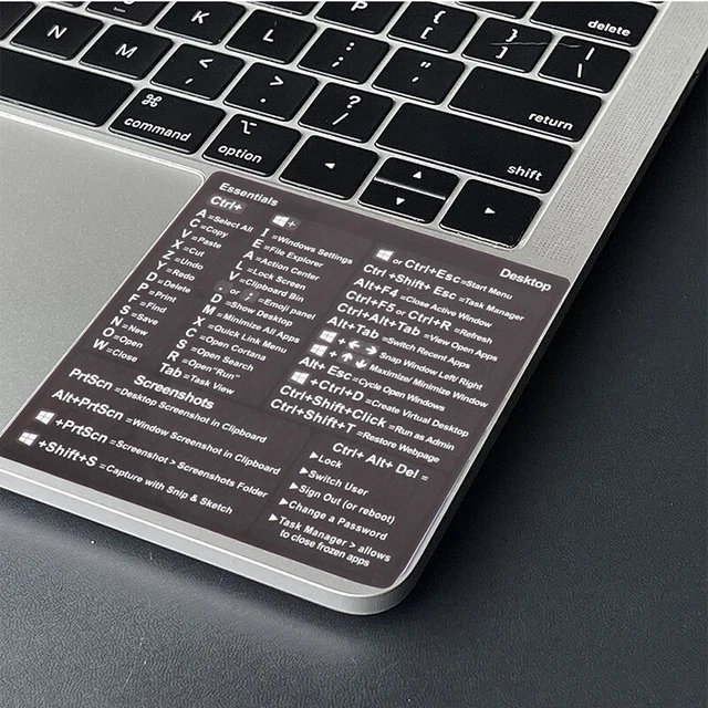 PC REFERENCE KEYBOARD Shortcut Sticker Adhesive for PC Laptop Desk_$z ...