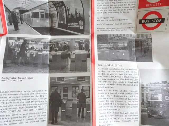 LONDON TRANSPORT 1971 - Tourist Information Bus/Underground Map FREE UK ...