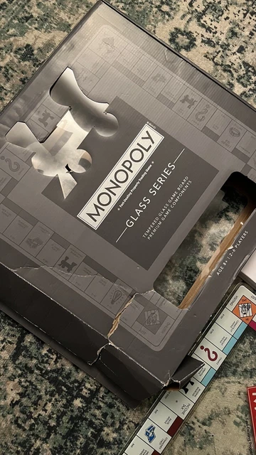 NEW GENUINE MONOPOLY Glass Series Rare Ltd Edition Boxed & Sealed ...