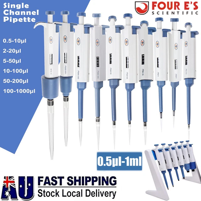 0.5UL-1ML PIPETTE SINGLE Channel Pipette Lab Pipettors Adjustable ...