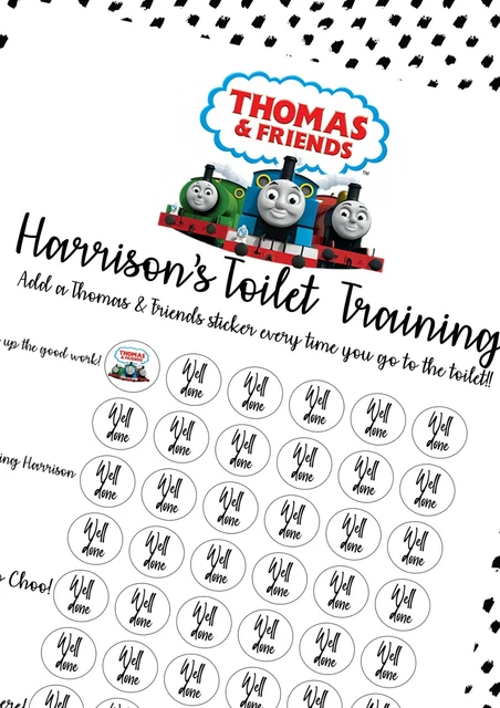 POTTY TOILET TRAINING Reward Chart Personalised Boys Reusable Stickers ...