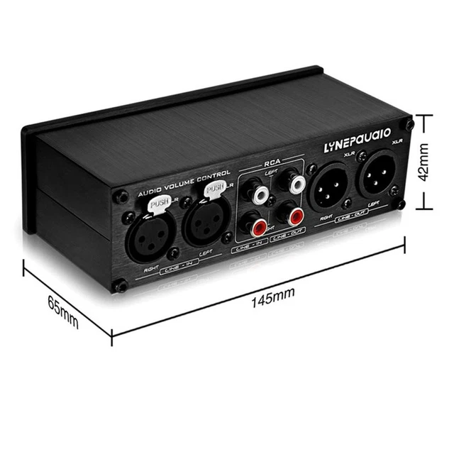 AUDIO FULLY BALANCED Passive Preamp Pre-Amplifier XLR/RCA Volume ...