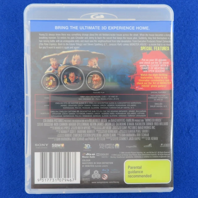 MONSTER HOUSE IN 3D - Steve Buscemi - Blu Ray - Fast Postage !! £7.59 ...