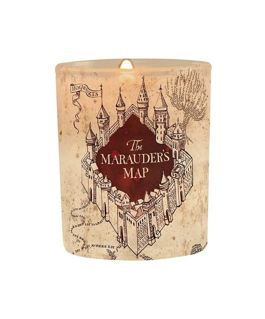 HARRY POTTER BOUGIE Carte Du Maraudeurs En Verre 8 X 9 CM Sans Parfum ...