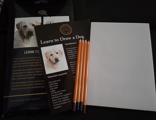 LEARN TO DRAW a Dog Colvin & Co. Art Set £1.99 - PicClick UK