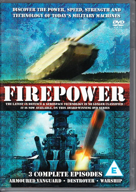 FIREPOWER -- DVD -- 3 Complete Episodes -- Armoured Vanguard, Destroyer ...