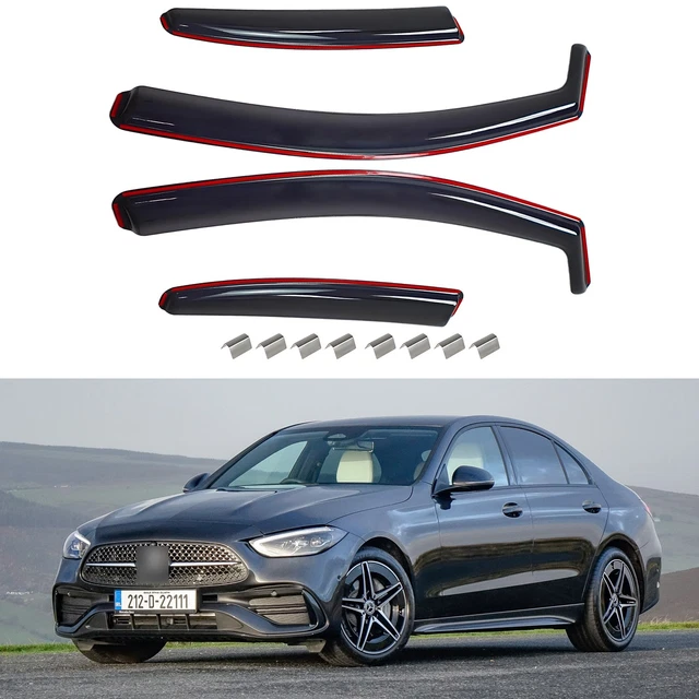 GENUINE MERCEDES-BENZ C-CLASS W205 Saloon 4Door Wind Deflectors Smoke £ ...
