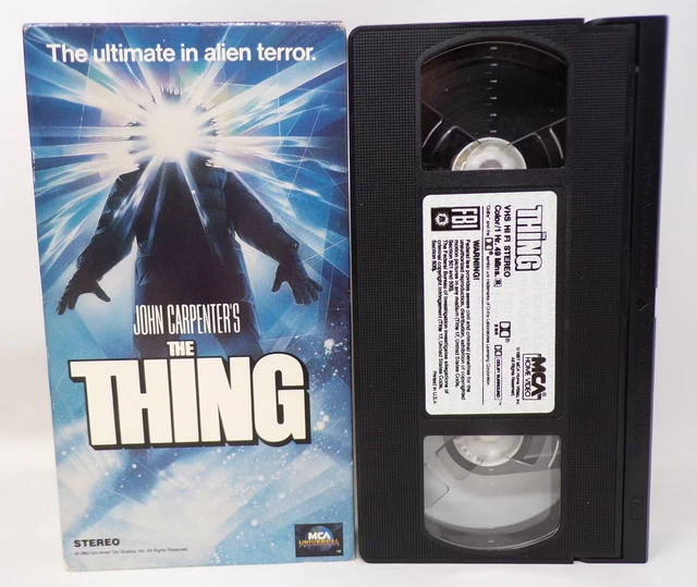 THE THING VHS 1982 1990 John Carpenter Kurt Russell VHS Movie Tape Rare ...