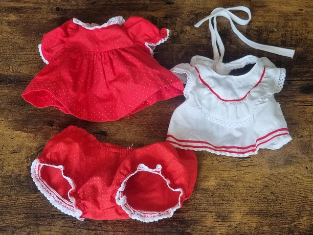 MATTEL MY CHILD Doll Rare Red Spotted Pinafore set inc Pants £57.92 ...