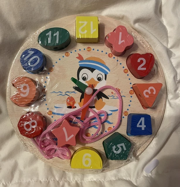 BABY SENSORY TOY Clock Puzzle Rainbow Blocks £7.00 - PicClick UK