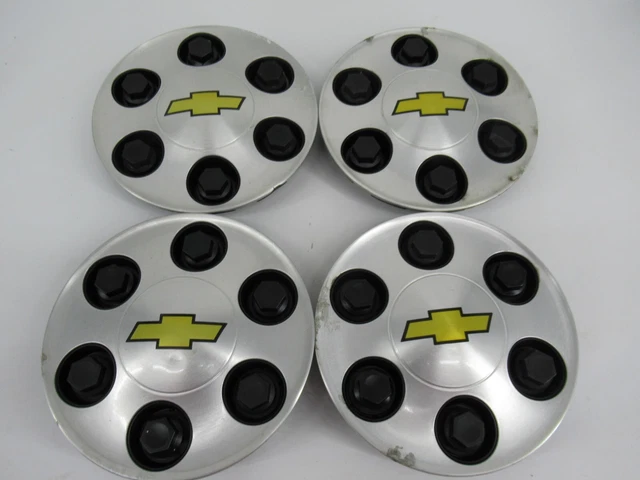 CHEVY CENTER CAPS Hubcaps Silverado Tahoe Express 9596341 OEM 17" Wheel ...