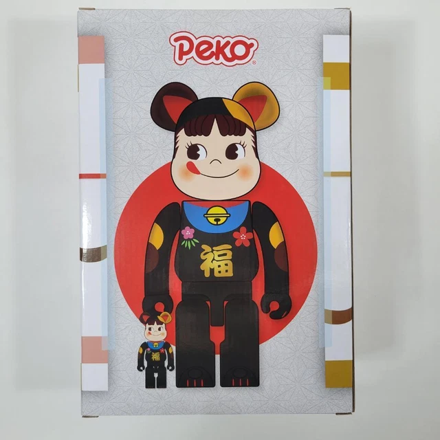 CHAT PORTE-BONHEUR BE@RBRICK Peko-Chan Fuku Kuro 100 400 EUR 302,81 - PicClick FR