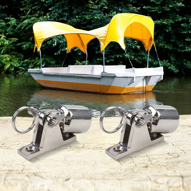 QUICK RELEASE PIN Deck Hinges Set with Eye End for Bimini Top Assembly ...