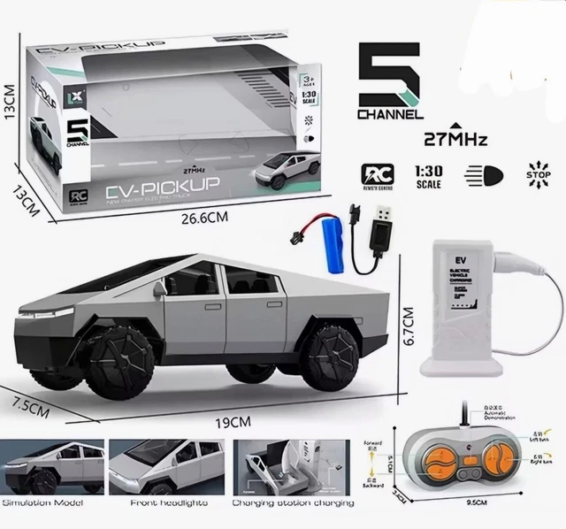 CYBER TRUCK WITH EV Charger Remote Control Car Toy Gift For Kids Adults ...