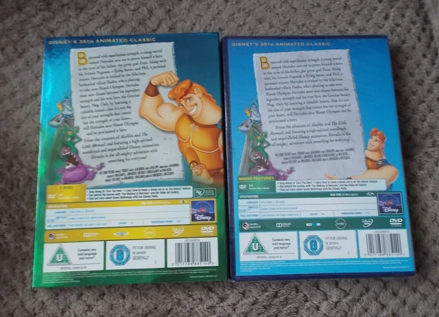DVD - DISNEY Classics 35 - HERCULES - with Villains Card Slip Cover ...