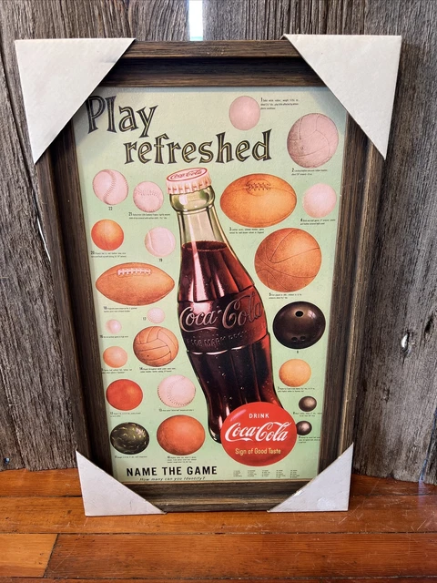VINTAGE INSPIRED COCA-COLA Coke Picture “PLAY REFRESHED” Game Balls 22. ...