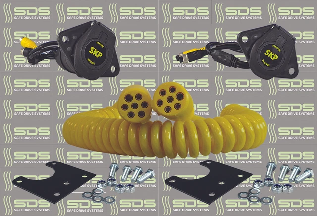 SUZI CABLE KIT x2 Camera Inverted Tractor/Trailer, Yellow Coil & Flat ...