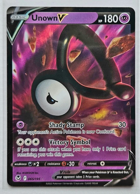 UNOWN V 065/195 Silver Tempest Pokemon card - Ultra Rare Half Art £1.99 - PicClick UK