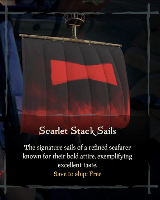 SEA OF THIEVES - Voiles d'empilage écarlates - Code XBOX - Global EUR 2 ...